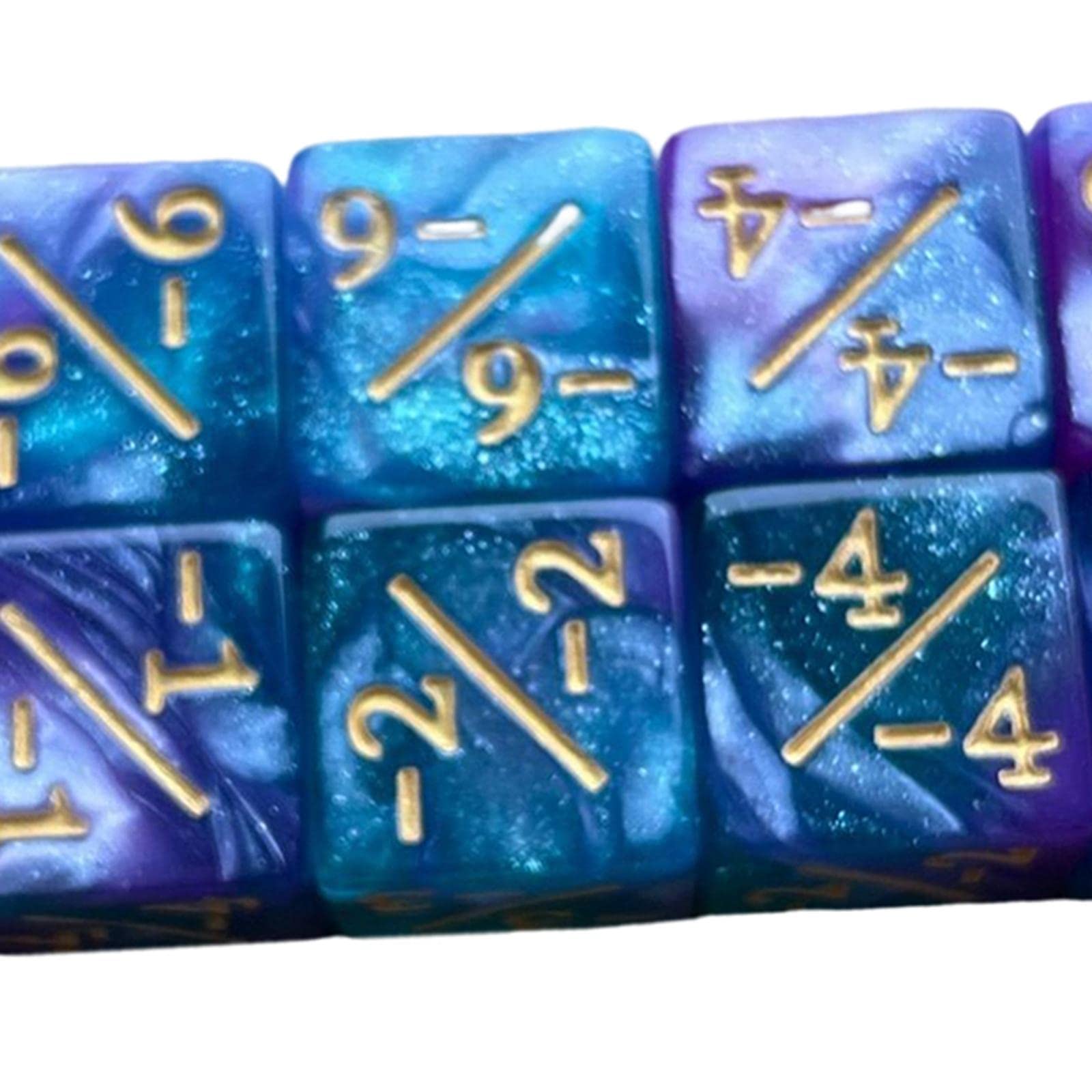 Colcolo 20x Dice Standard Dice Squares Board Game Addition Subtraction Dice Math Counting Education Double Color Six Sided Symbols