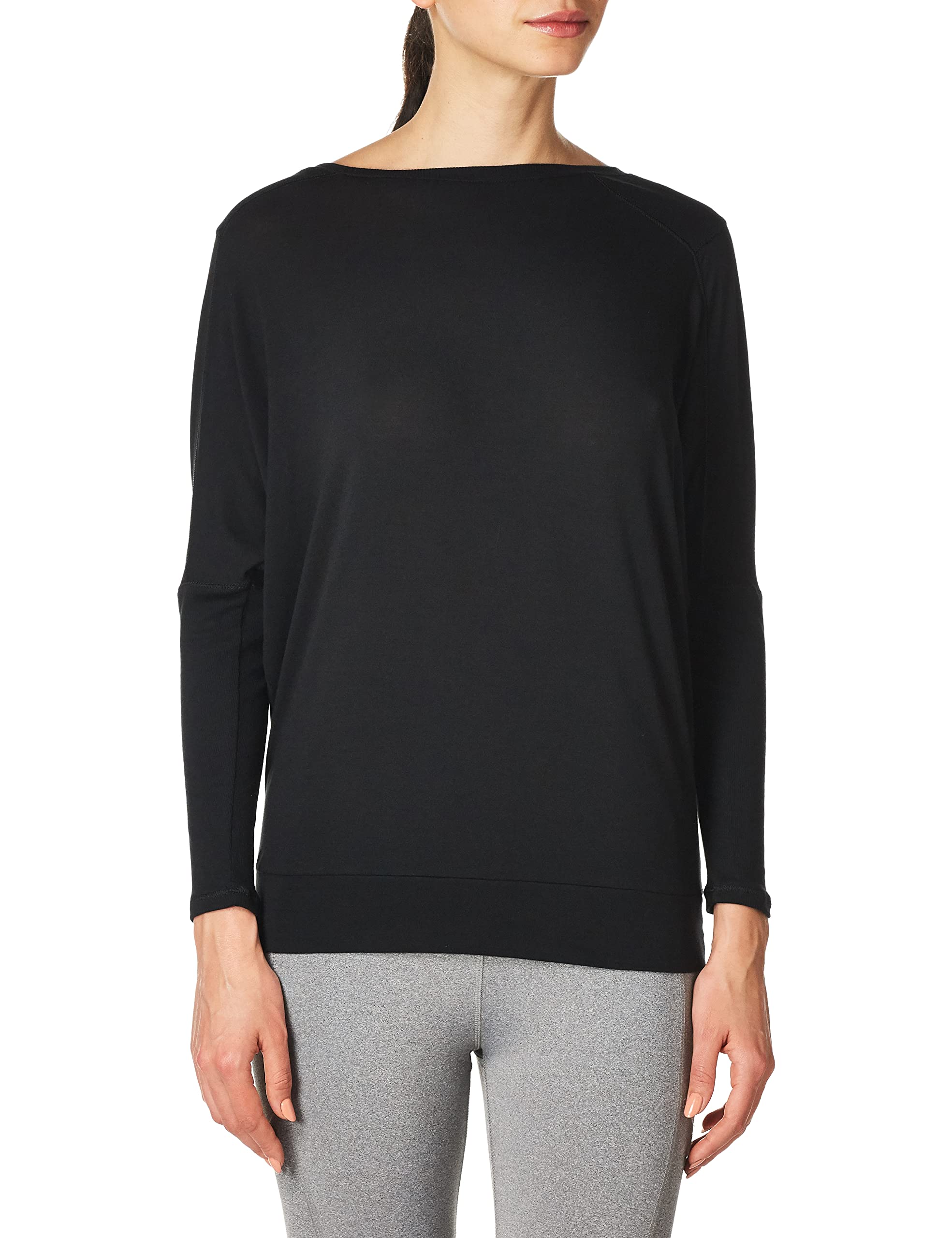 C9 Champion womens Long Sleeve Open Back Top Yoga Shirt, Dark Berry Purple, Large US