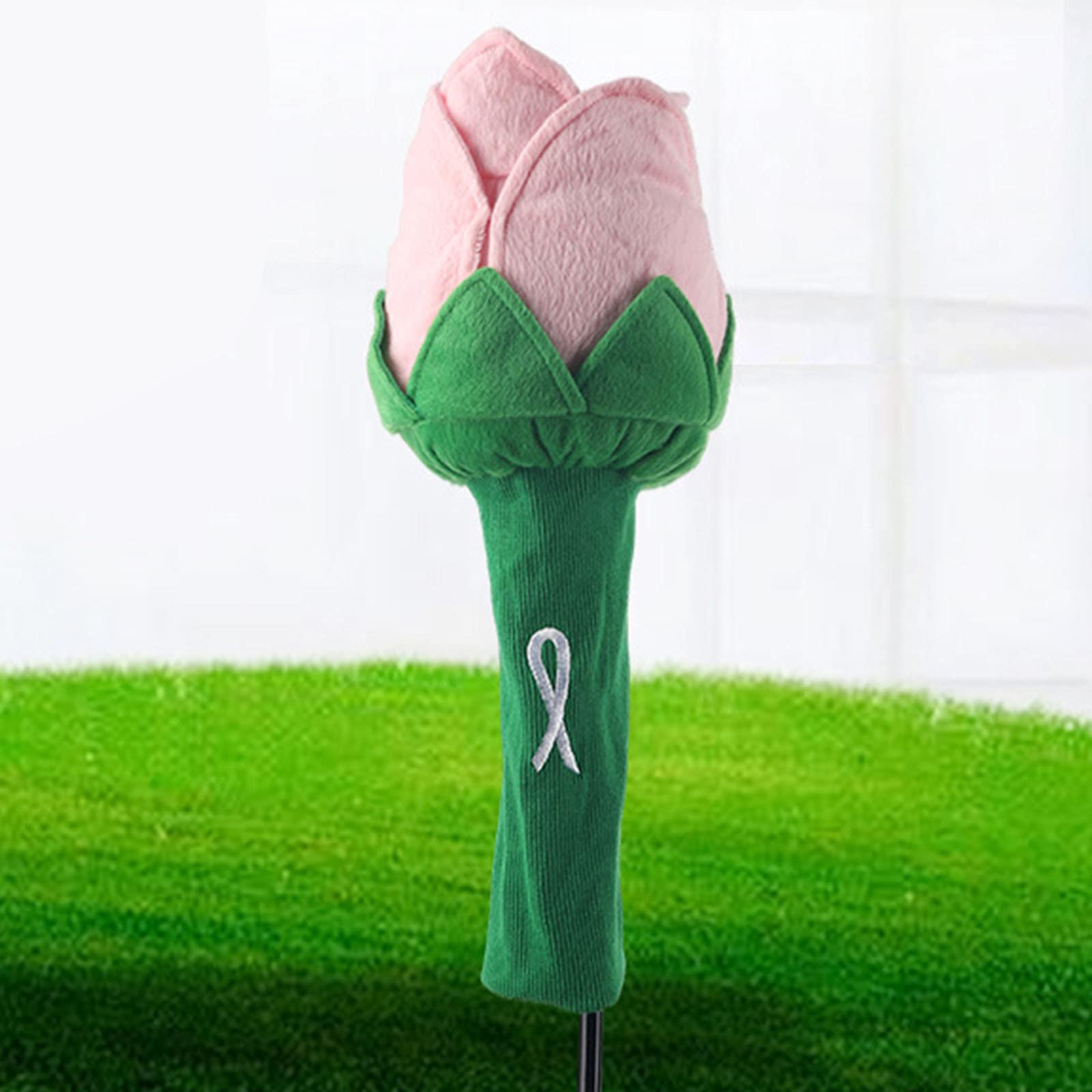 Colcolo Cute Flower Golf Club Driver Headcover, Covers, Soft Plush Golf Wood Covers for 60cc, Golfer Gift & Golf Bag Accessories