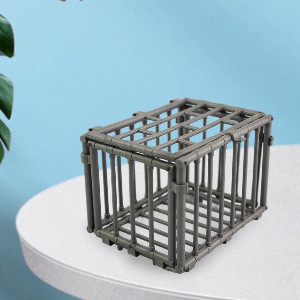 Colcolo Hand-Made Cage Model Toy Silver Model Toy for 12 inch Action Figure Toy Adults