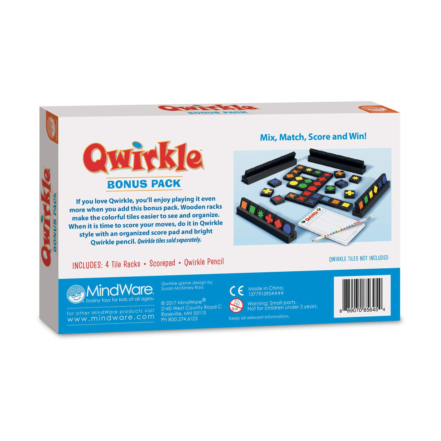 MindWare | Qwirkle Bonus Pack | Board Game | Ages 8+ | 2-4 Players