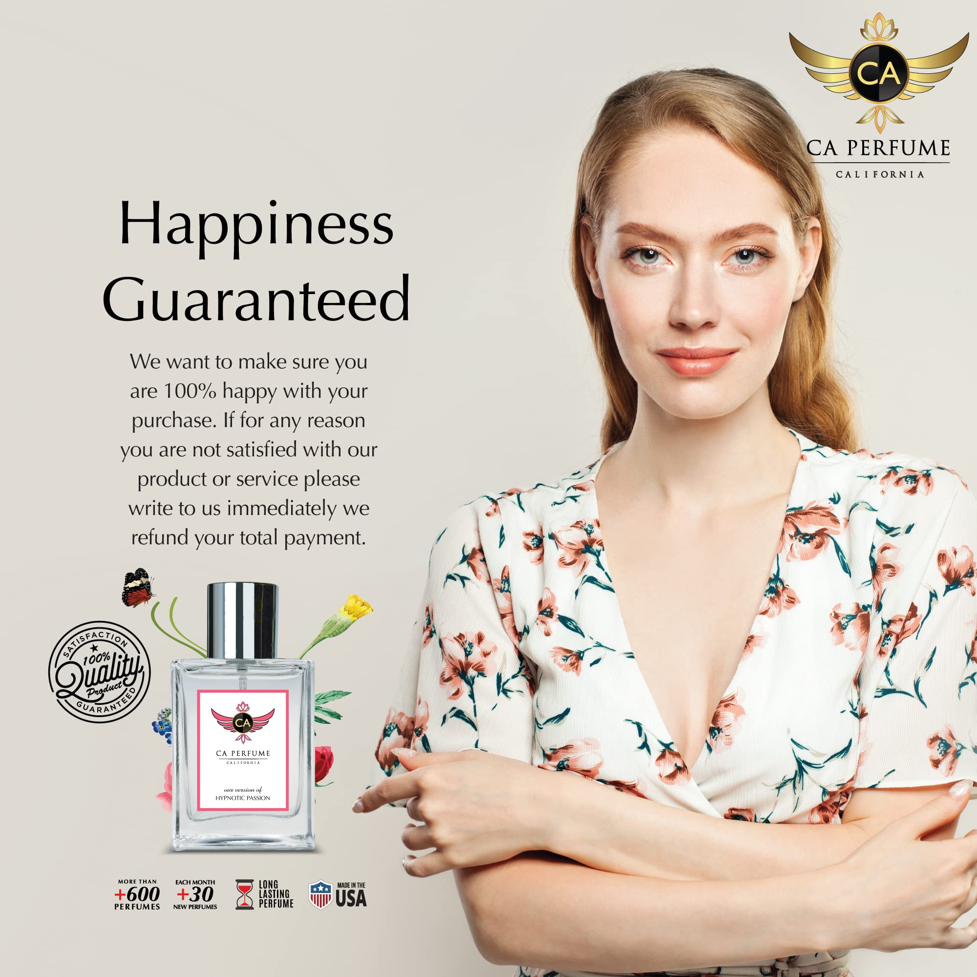 CA Perfume Impression of Angel's Share For Women Replica Fragrance Dupes Eau de Parfum Spray Bottle 1.7 Fl Oz/50ml-X1