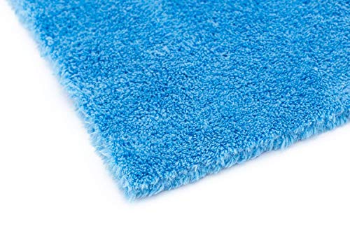 The Rag Company - Eagle Edgeless 500 (4-Pack) Professional Korean 70/30 Blend Super Plush Microfiber Detailing Towels, 500GSM, 16in x 16in, Blue