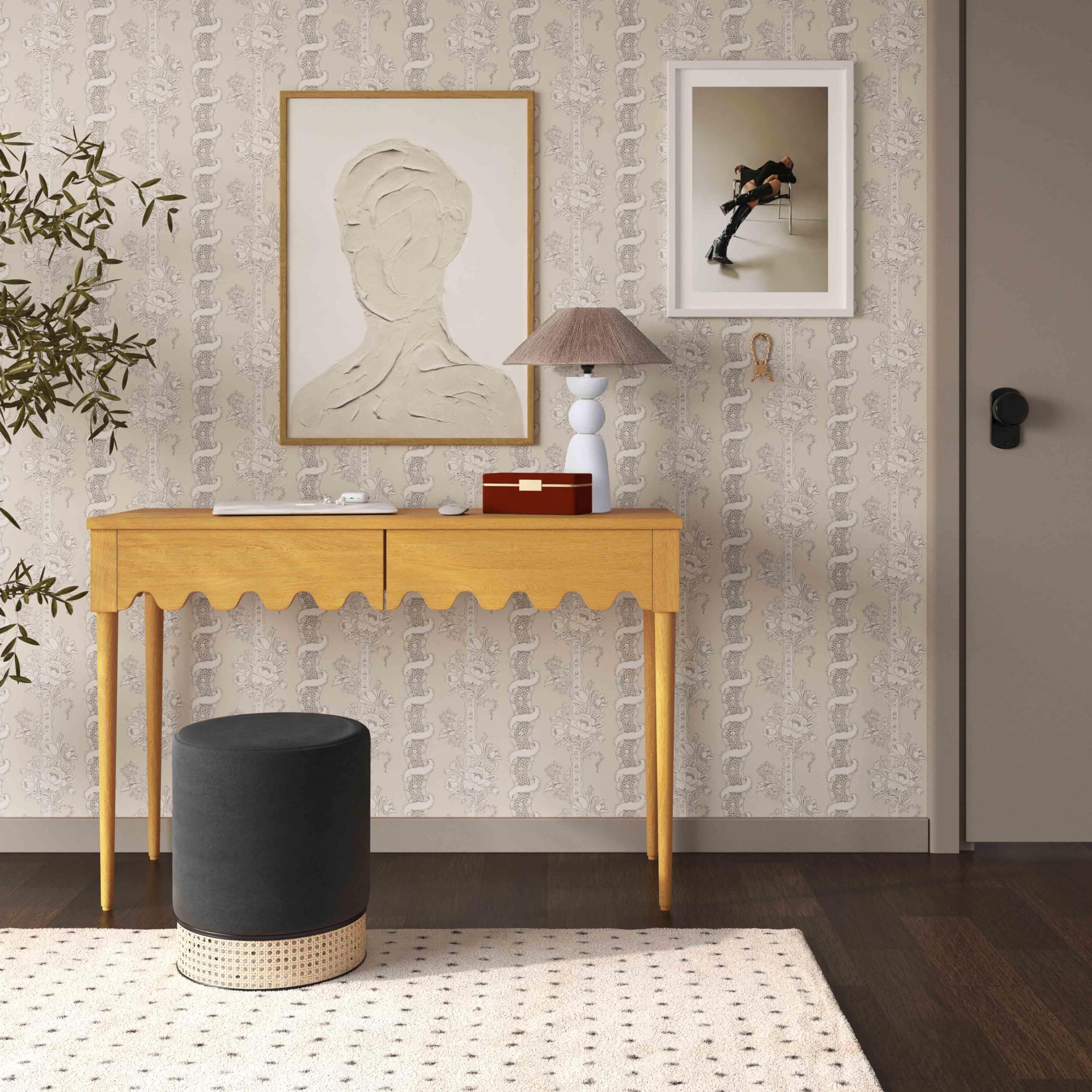 Tov Furniture Oodle Natural Ash 2-Drawer Desk