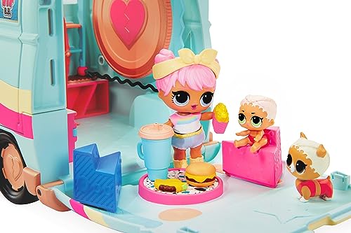L.O.L. Surprise! 5-N-1 Grill & Groove Camper Fully-Furnished Playset with Multiple Surprises β Great Gift for Kids Ages 4+, Multicolor, 580645