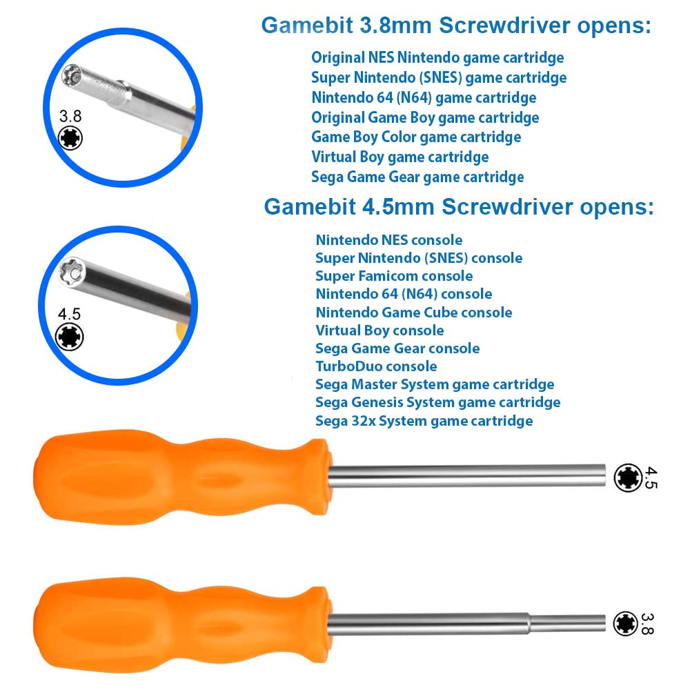 MMOBIEL Professional Repair screwdriver Toolkit compatible with Nintendo Switch 3DS and Wii NES SNES DS Lite GBA GameCube