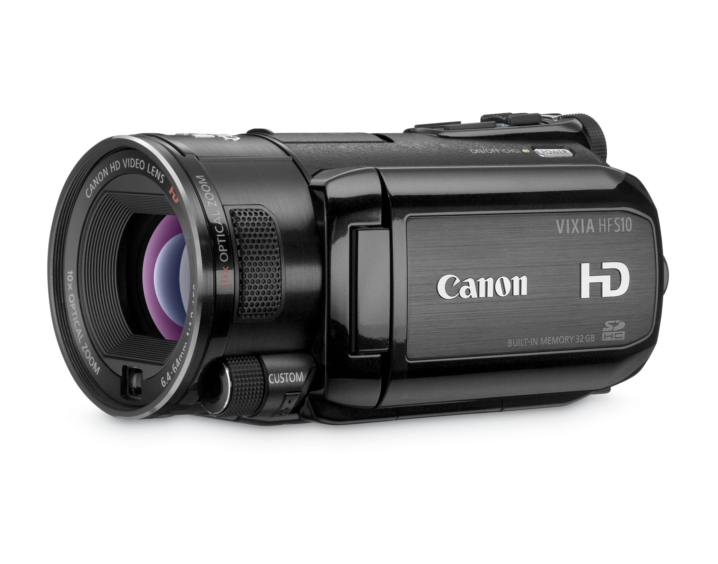 Canon VIXIA HFS10 HD Dual Flash Memory w/32GB Internal Memory & 10x Optical Zoom - 2009 MODEL (Renewed)