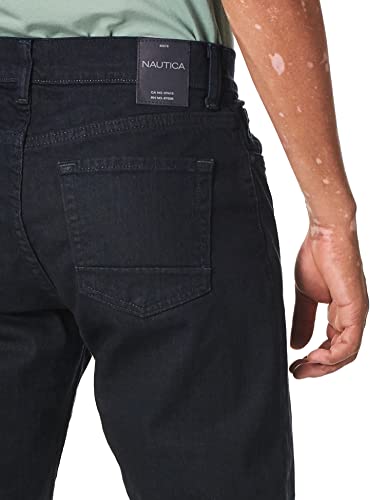 Nautica Men's 5 Pocket Straight Fit Stretch Jean, Pure Dark Pacific Wash, 36W 32L