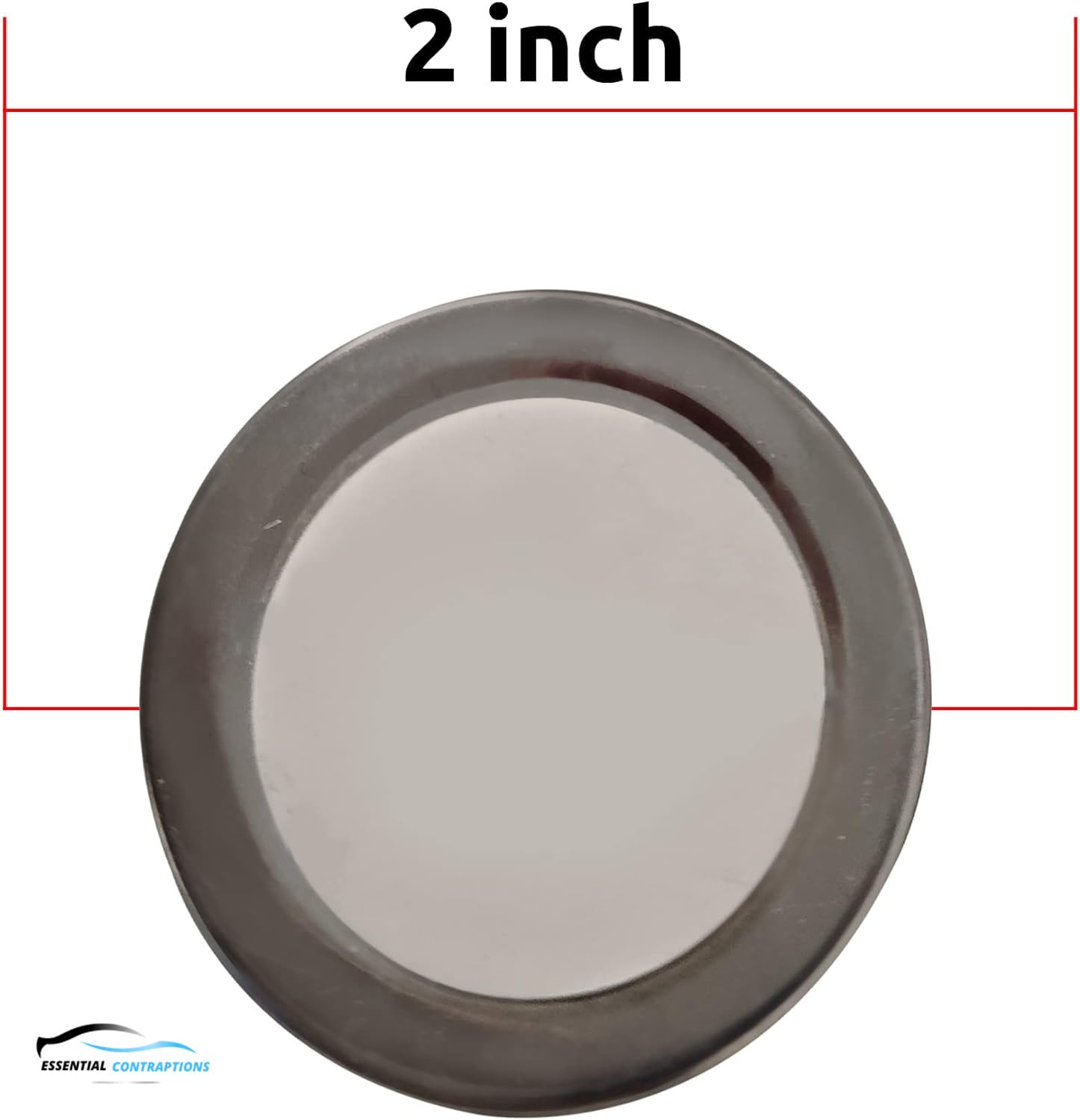Blind Spot Car Mirror 2 Pack-2 Inch Round Rear View Convex Mirrors for Cars/SUVs/Motorcycles/Trucks/Trailers/Snowmobiles/Bicycles/RVs/Boats/Golf Carts with Rust Resistant Frame-HD Real Glass