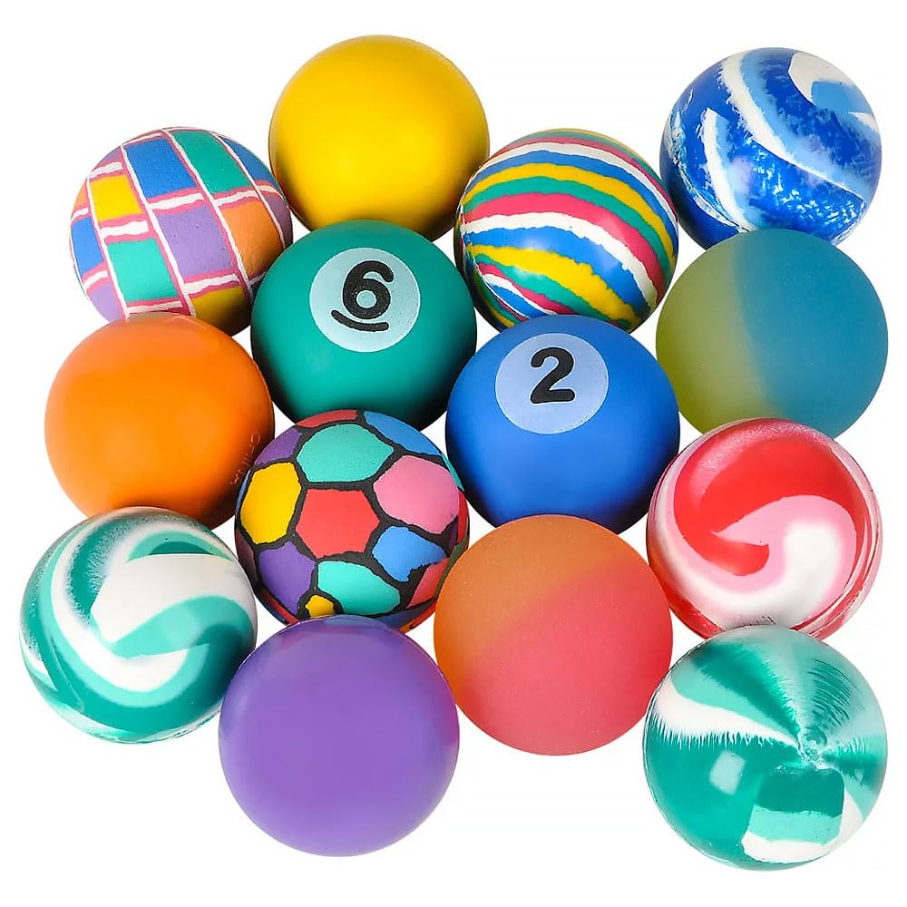 Rhode Island Novelty 45MM 1.75 Inch Hi Bounce Ball Assortment, 50 Balls per Order