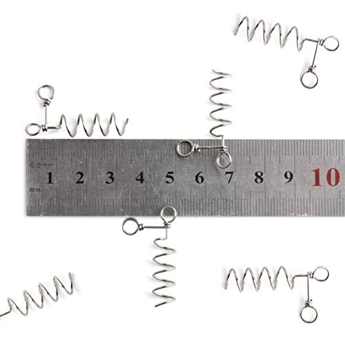 DAPERCI Fish Bait Fishing Hook Bait Jig Fish Hooks 20pcs Soft Lure Bait Spring Fishing Screw Fishing Accessories Crank Hook Centering Pin Shallow Rigging for Hard Baits Worm Hooks Fish Bait Tool