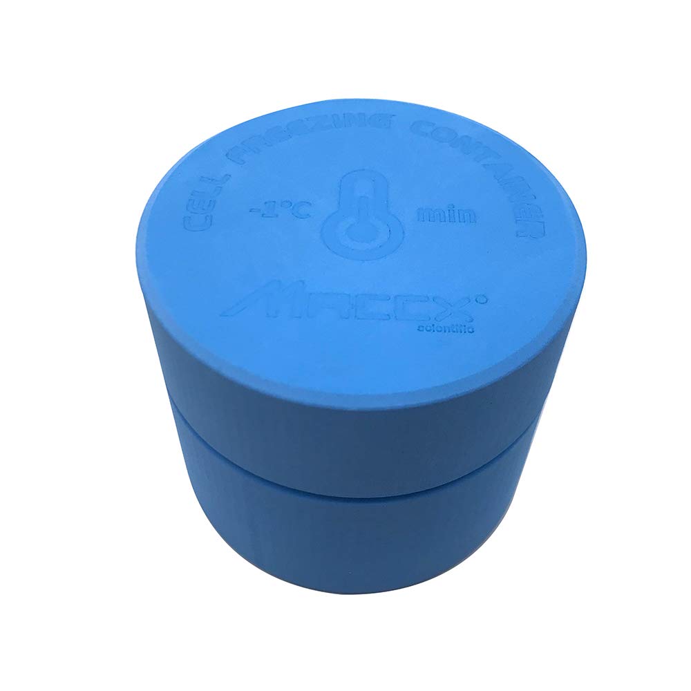 Maccx -1β(-33.8β) Cell Freezing Container for 2ml Cryogenic Vials, 12 Places, Cross-Linked Polyethylene Foam with a Solid State Core, CFC012-001