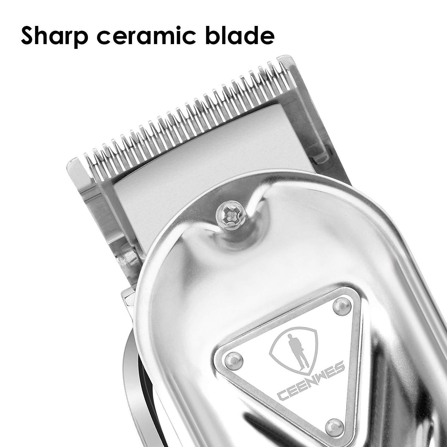 Ceenwes Beard Trimmer & Beard Trimmer for Men Hair Clipper 2 Combs Cleaning Brush Power Adapter Oli Bottle Length Settings with Precision Dial USB Charging