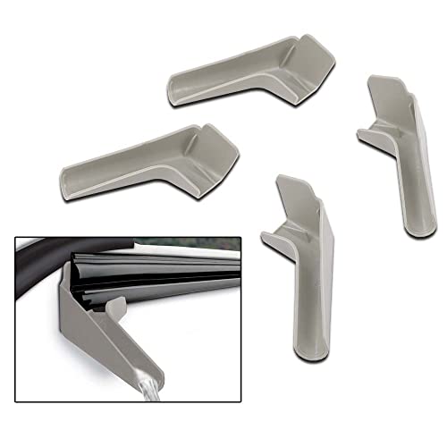 G-PLUS RV Rain Gutter Spout Long Version Left and Right Grey Gutter Spout 3 1/2" Long 4pcs