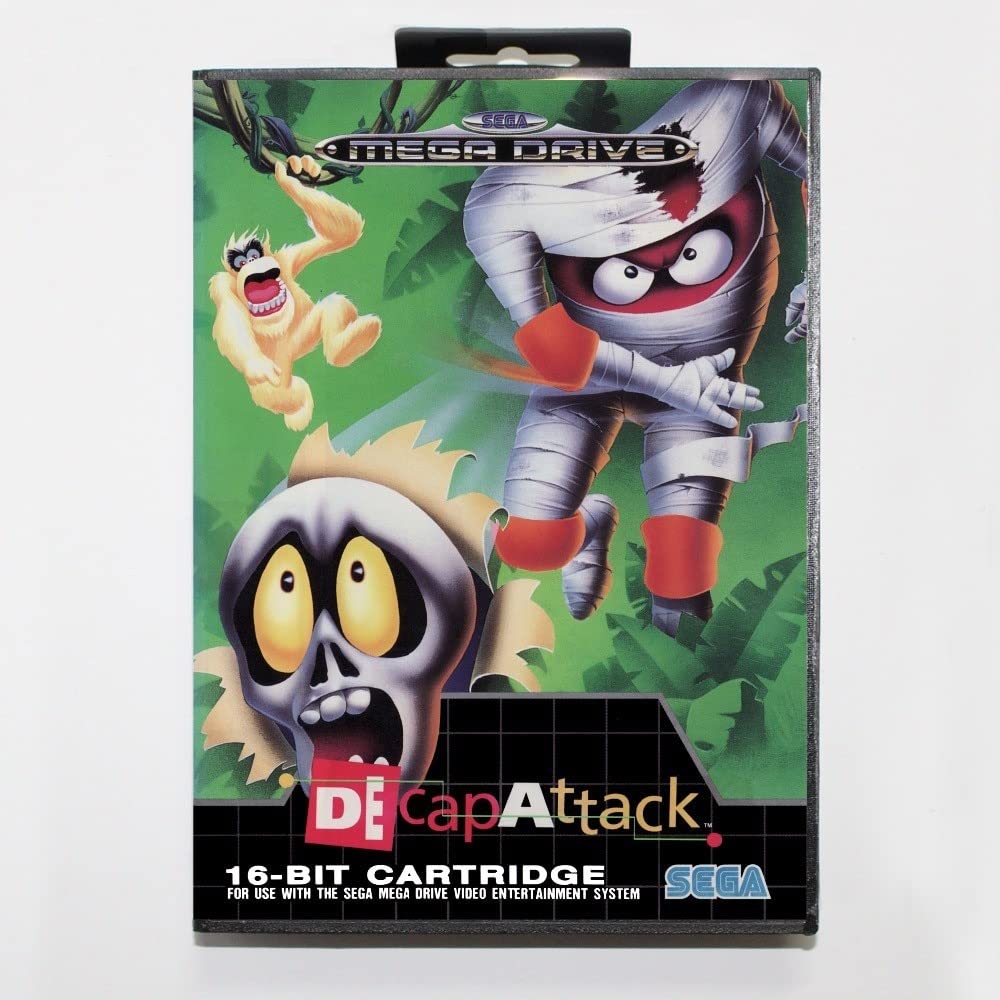 DeCapAttack Game Cartridge 16 Bit MD Game Card With Retail Box For Sega Mega Drive For Genesis (Black)