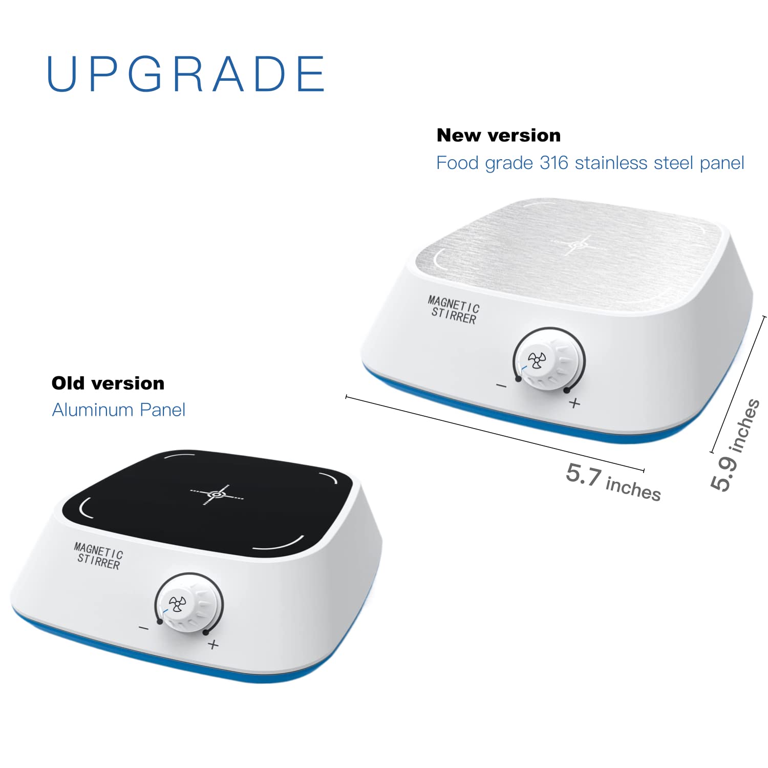 Dolfinie Magnetic Stirrer, Stir Plate with Stir Bar (No Heating), Capacity 3000ml Magnetic Mixer [Upgrade]