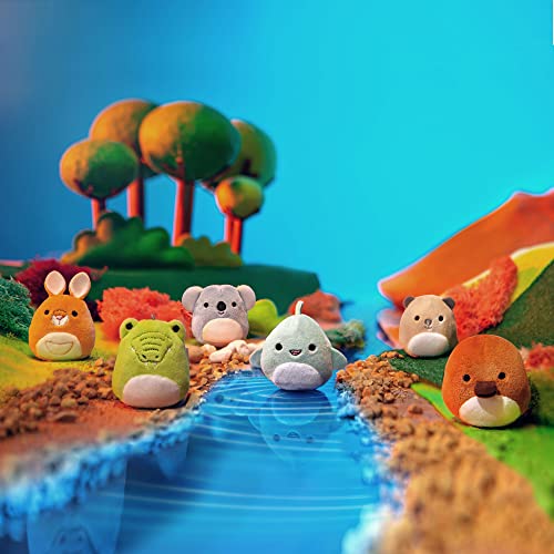 Squishville by Original Squishmallows Down Under Squad Plush - Six 2-Inch Wesley, Kayla, Keely, Ham, Santino, and Sharon Plush - Toys for Kids (SQM0215)