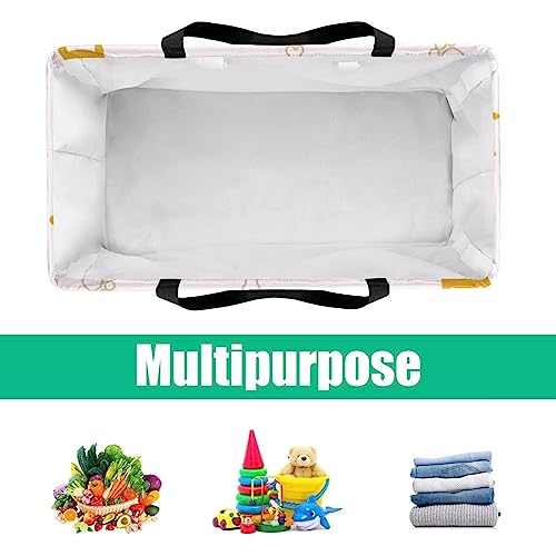 Funny Animal Print Large Capacity Laundry Organizer Tote Bag - Reusable and Foldable Oxford Cloth Shopping Bags