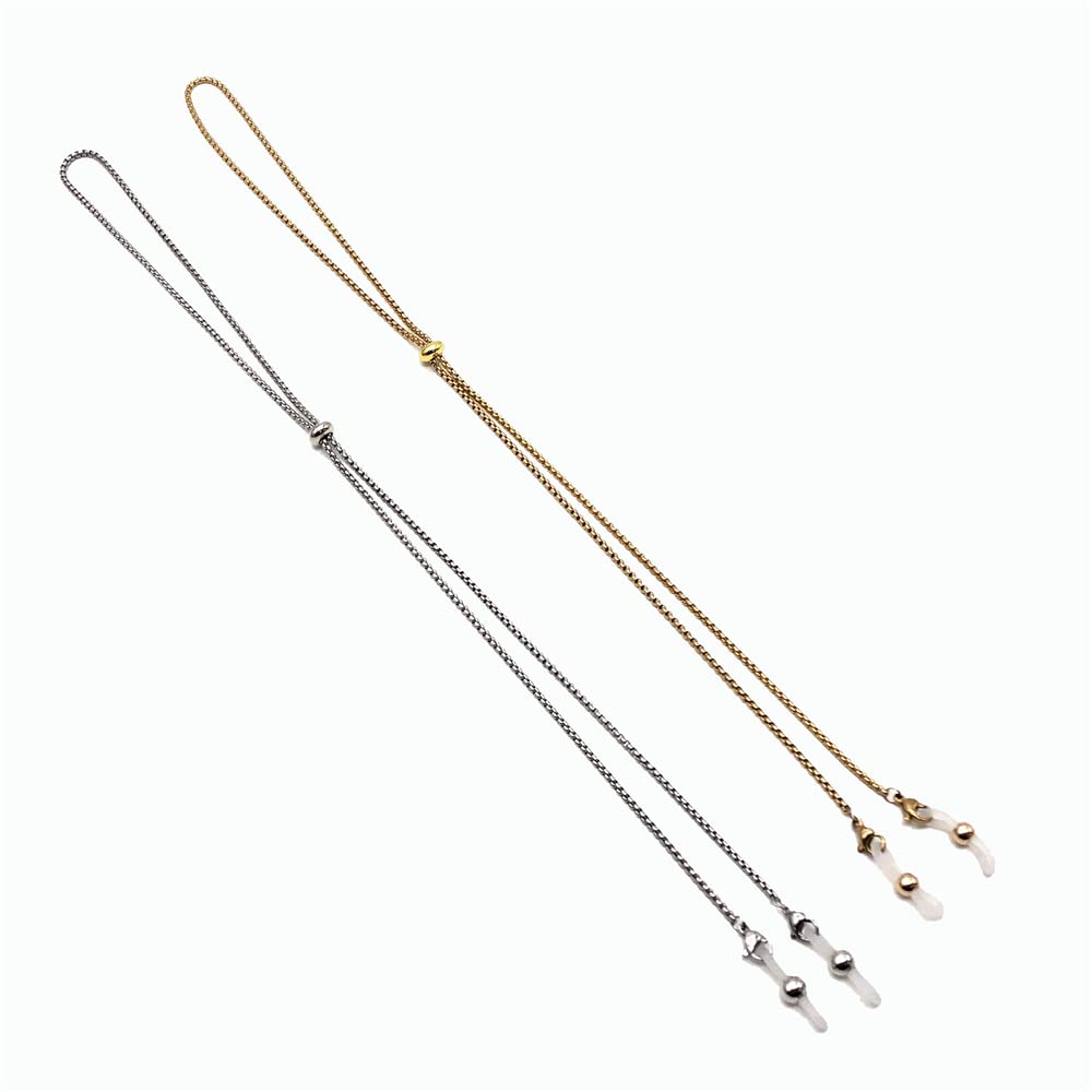 DECKER Metal Glasses Chain for Women Gold and Silver Eyeglasses Holder 2 PCS PACK Women’s eyeglass chain eyewear retainer Eyeglasses Holder Around Neck