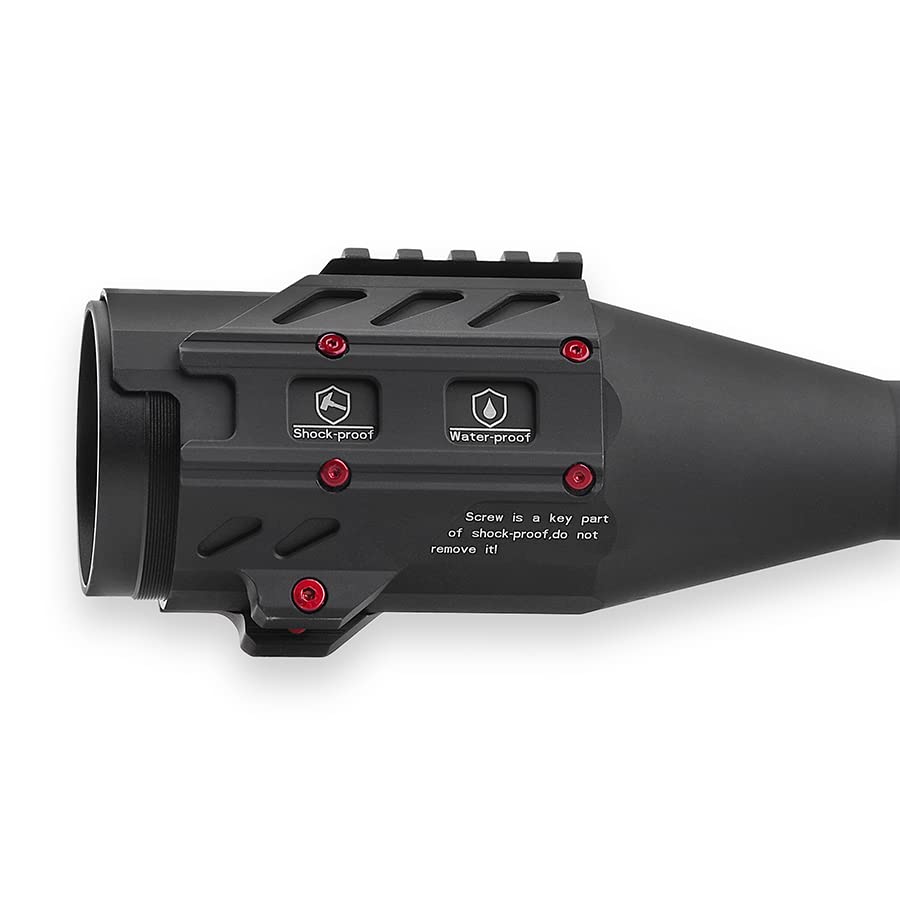 DISCOVERYOPT 6-24x50 First Focal Plane Rifle Scope, High Shock Resistance Stretch Lock Hunting Scope with 2* Scope Mount (11mm Ring+Scope)