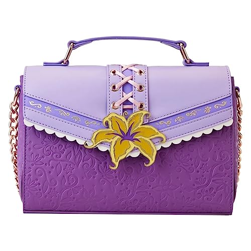 Loungefly Disney Tangled Rapunzel Cosplay Magic Flower Crossbody Womens Bag Purse