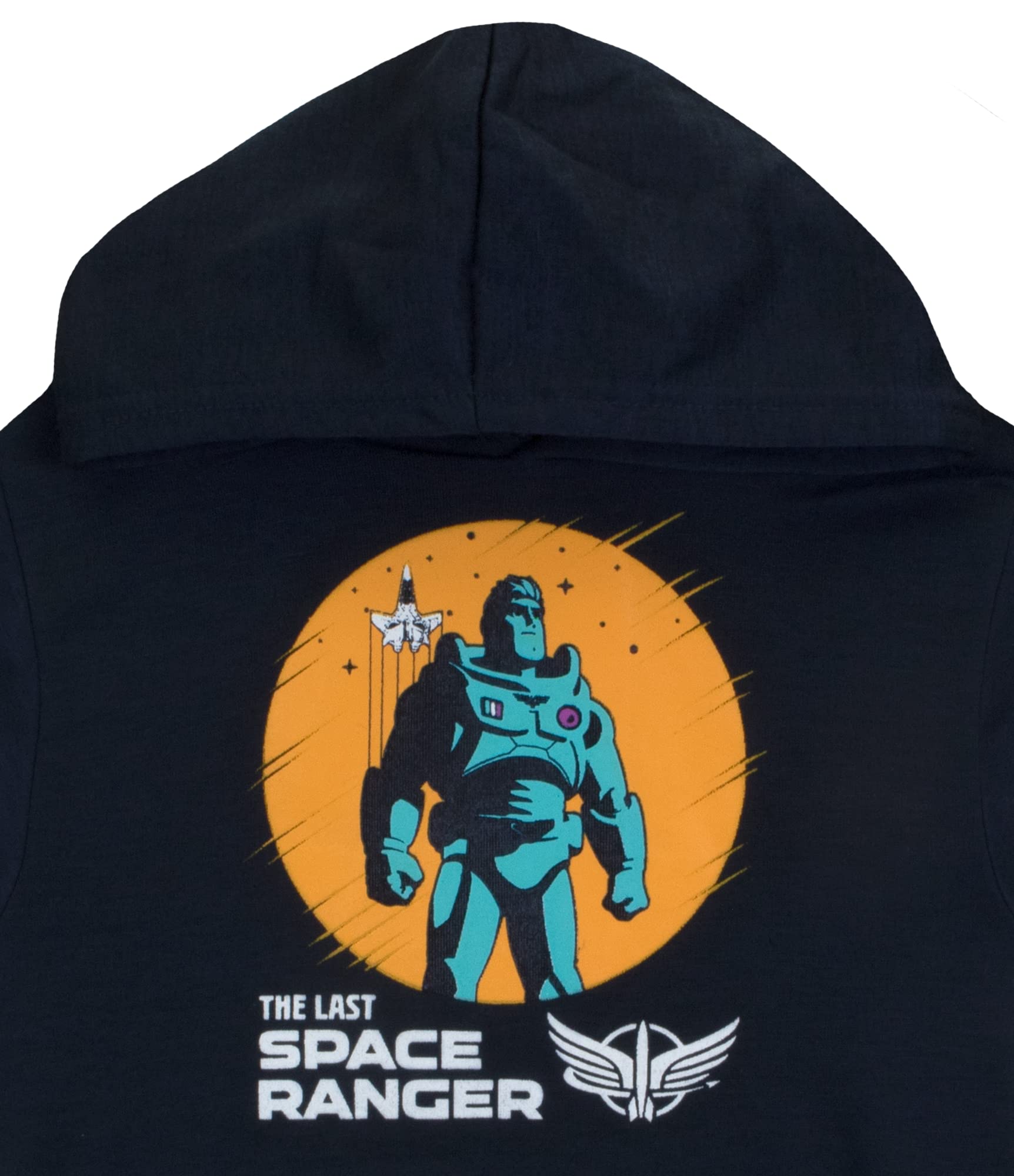 Disney Pixar Lightyear Boys Pullover Hoodies, Toy Story Buzz Lightyear Hooded Sweatshirts for Boys (Space Ranger Navy, Size 4)