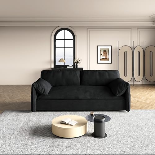ERYE Oversized 3 in 1 Loveseat Sleeper Sofa Bed,Queen Size Love Seats W/Pull Out Couch and Padded Armrests Convertible Spacious Sofabed with Side Storage Pocket for Home Office Apartment Living Room