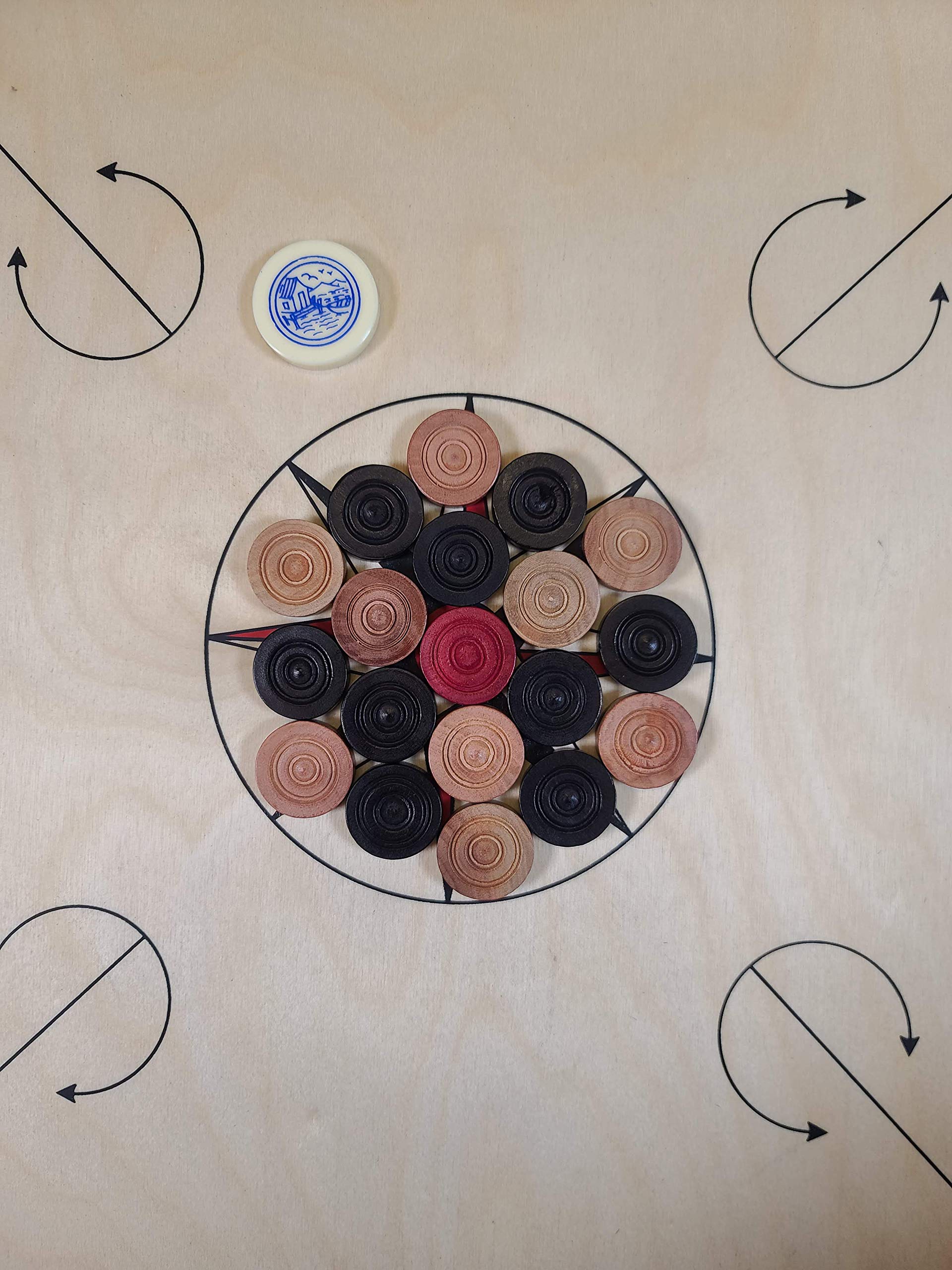 Stag Championship Carrom Board Game with Coins and Striker (Championship)