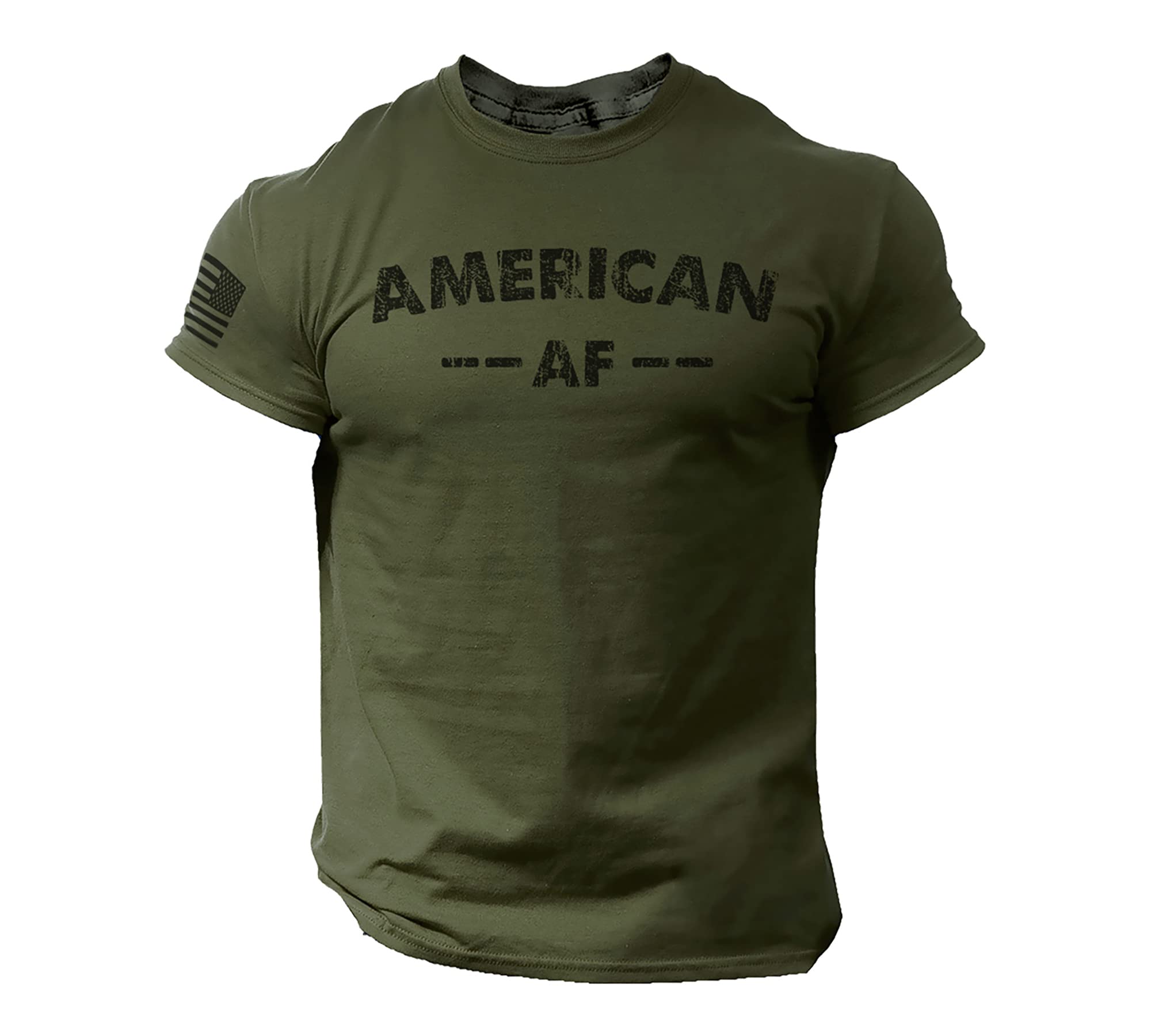 Rogue Style American AF Men's T-Shirt (Large, Gray)