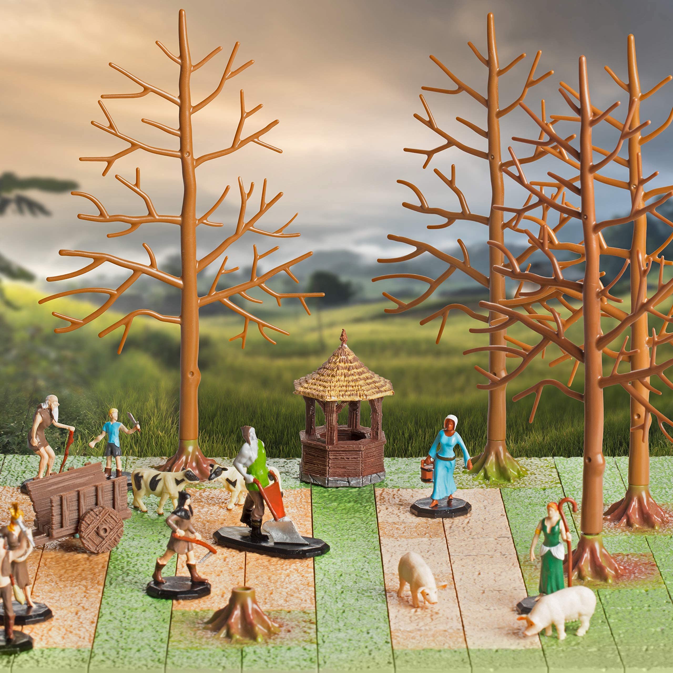 Monster Adventure Terrain- Sand Tiles- 50pc Hand-Painted 1x1 - Tile Set- Easy Snaps Creates Amazing Tabletop Terrain in Minutes- Compatible with DND Dungeons Dragons, Pathfinder, All RPG Games