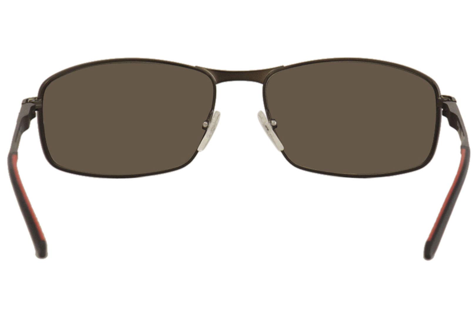 Carrera Men's 8012/S Rectangular Sunglasses, Brown/Polarized Bronze, 60mm, 17mm