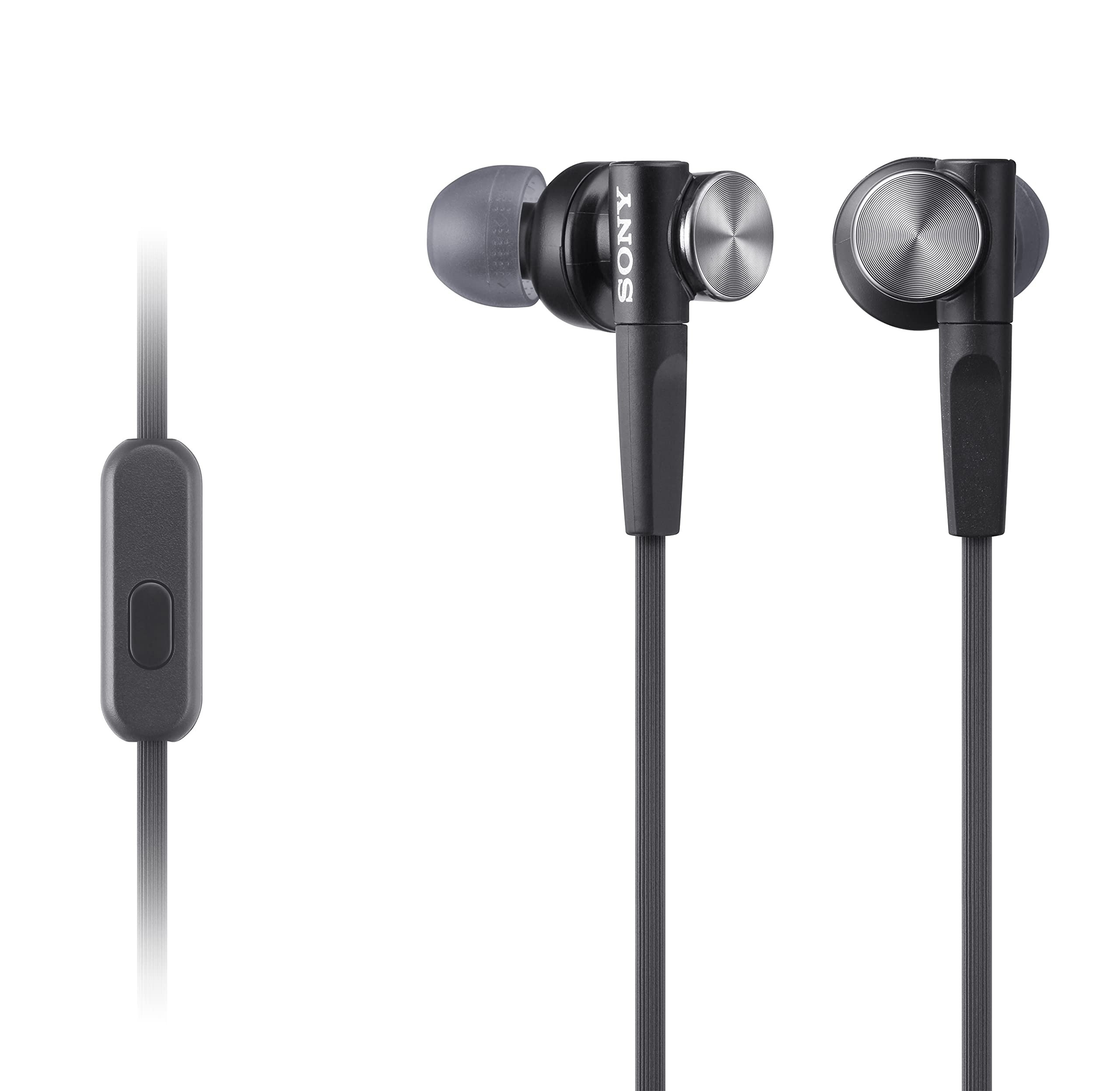 Sony MDRXB50AP Extra Bass Earbud Headphones/Headset with Mic for Phone Call, Black