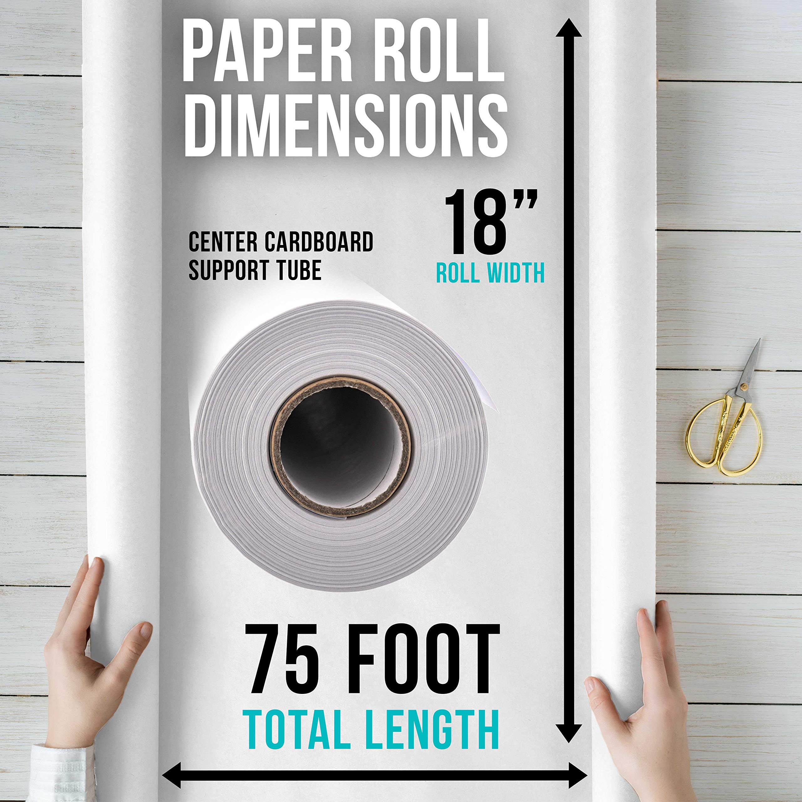 U.S. Art Supply Children's Kids Easel Arts and Crafts Paper Rolls 18" x 75' (6 Rolls) - Easel Replacement Rolls, Whiteboards, Crafting Activity, Painting - Kids Learn to Paint, Draw, Write, Have Fun