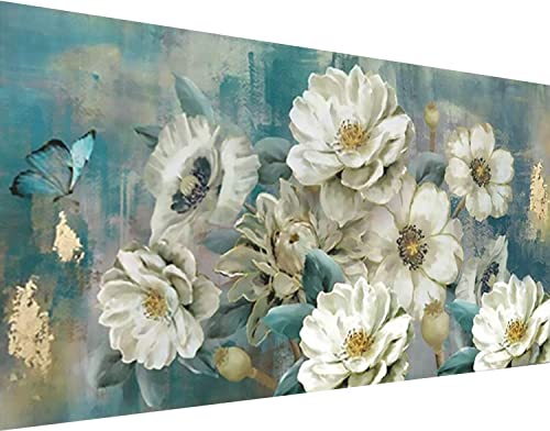 Tiwabb Flower Large Diamond Painting Kits,5D Diamond Painting Kits for Adults Kids DIY Diamond Art Kits Full Round Drill Diamond Dots Painting with Diamonds Gem Art and Crafts Home Decor 20X12inch