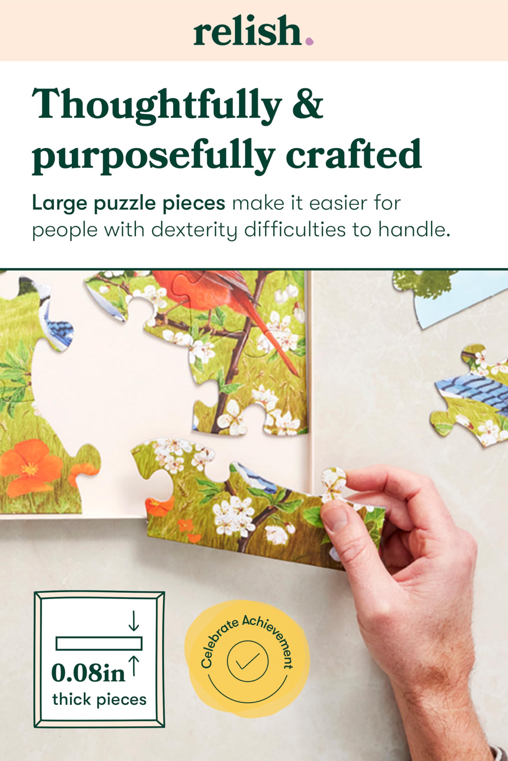 Relish Large Piece Puzzles for Seniors, 13 Piece Prized Possession Jigsaw Puzzle, Dementia Products for Elderly