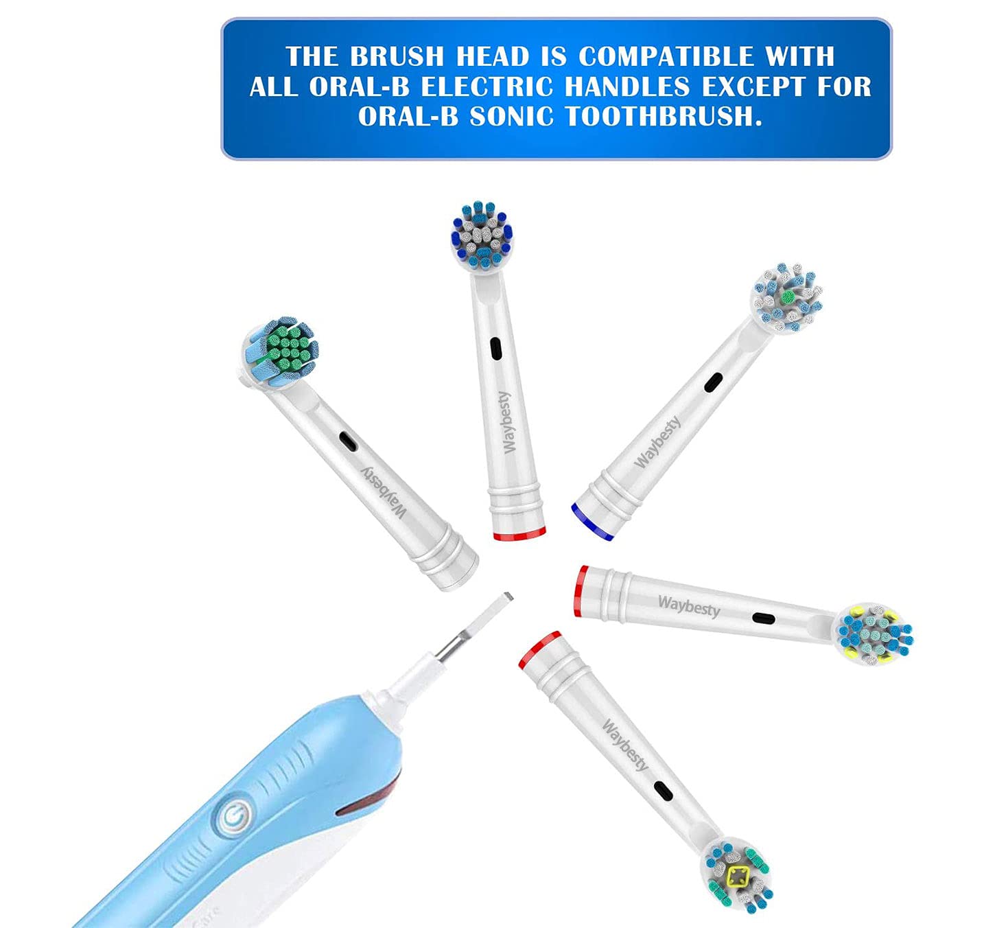 Brush Heads Replacement Compatiable for Oral b Barun,Electric Toothbrush Heads with Dupont Bristles Contain Precision,Floss,Cross,3D Clean Compatible with Oral-B 7000/Pro 1000/9600/ 5000/3000/8000