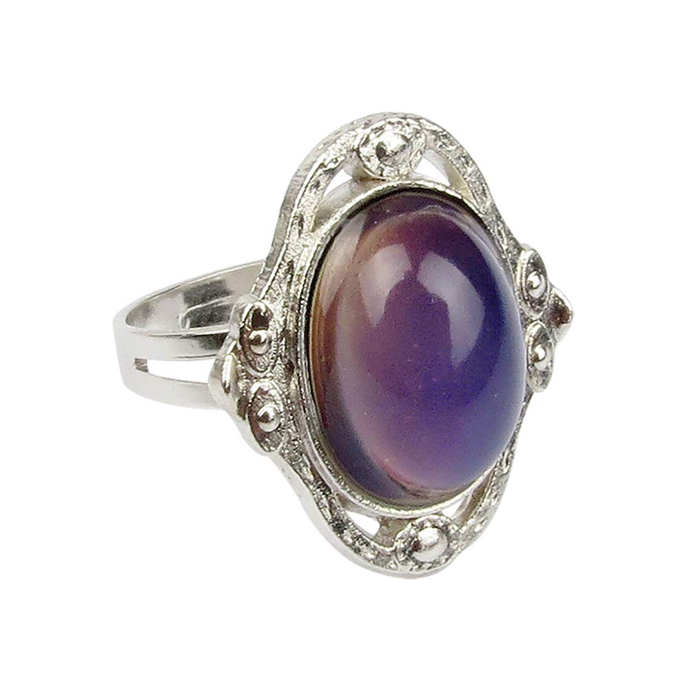 Color Changing Mood Ring Retro Rings Adjustable Ring Band for Expand A Woman's Jewelry Creative and Exquisite Workmanship