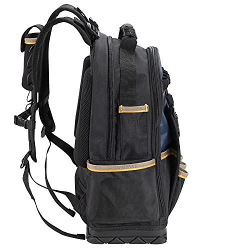 CLC Work Gear PB1133 38 Pocket Molded Base Tool Backpack, Black/Blue