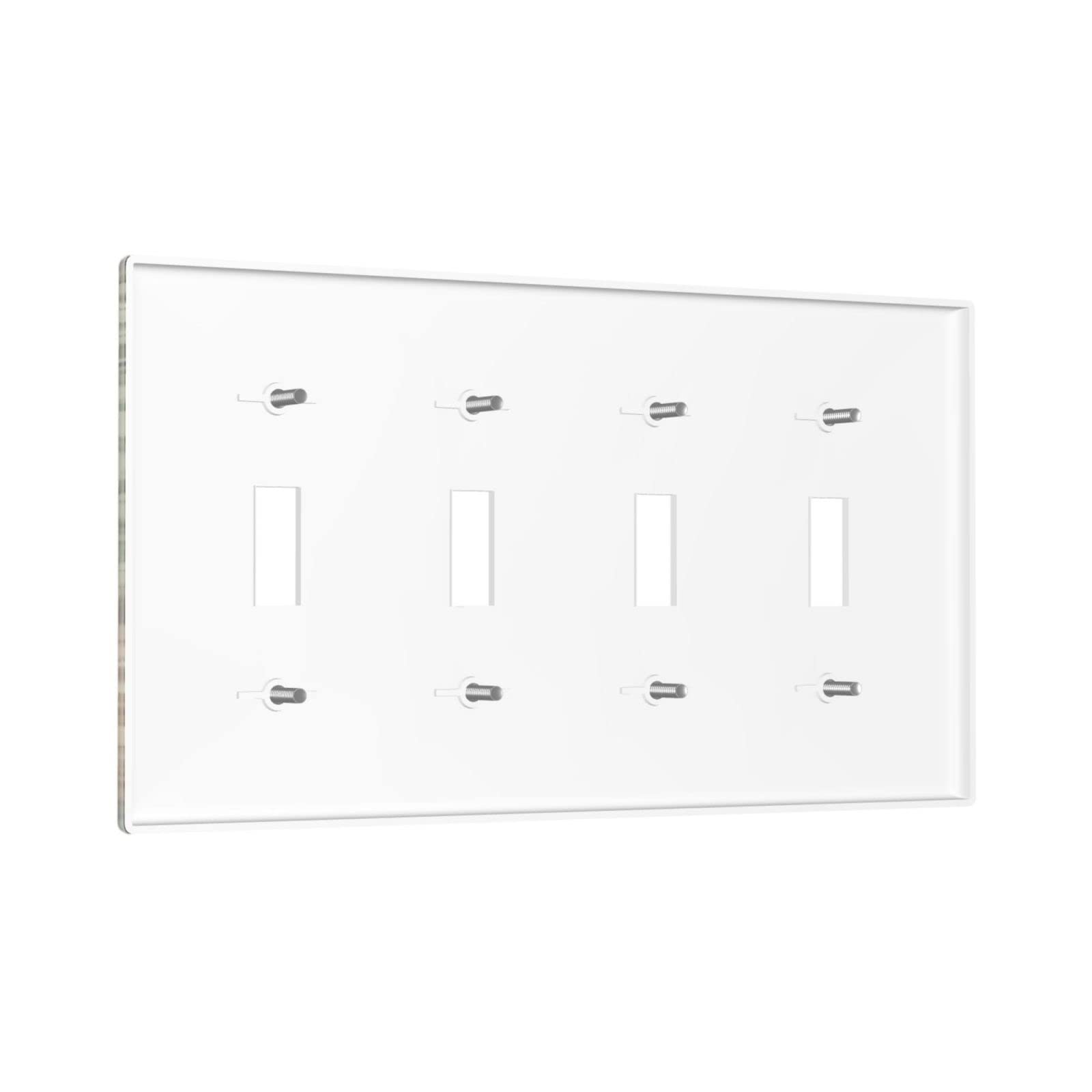 Sea Turtle Quad Toggle Light Switch Cover 4 Gang Decorative Wall Plate for Kids Girls Bedroom Kitchen Funny Room Decor 8" X 4.50"