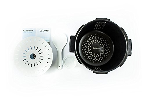 CUCKOO CRP-HY1083F | 10-Cup (Uncooked) Induction Heating Pressure Rice Cooker | 13 Menu Options, Auto-Clean, Voice Navigation, Stainless Steel Inner Pot, Made in Korea | Black