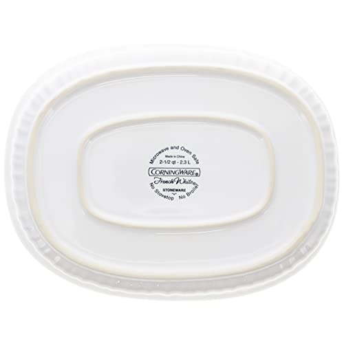 CorningWare French White 2-1/2-Quart Oval Dish