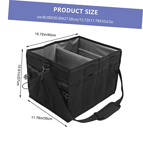 DOITOOL Bbq Storage Box Collapsible Picnic Basket Grill Accessories Picnic Grill Accessory Storage Case Travel Accesories Cargo Organizer Toolkit Outdoor 600d Waterproof Oxford Cloth
