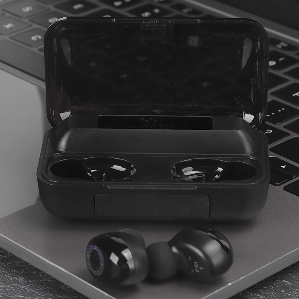 Bluetooth5.0 Earbuds, Upgrade Dust Plug Wireless Bluetooth Earbuds, Wireless InEar Earphones, Gaming Fitness for Music Hearing(S12 Black)