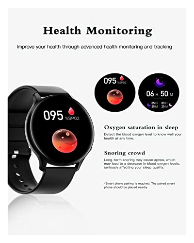 ELYVEN Bluetooth Talking Smart Watch Men and Women Multifunctional Sports Waterproof Voice Assistant Smart Watch Black mesh Belt, Size : A