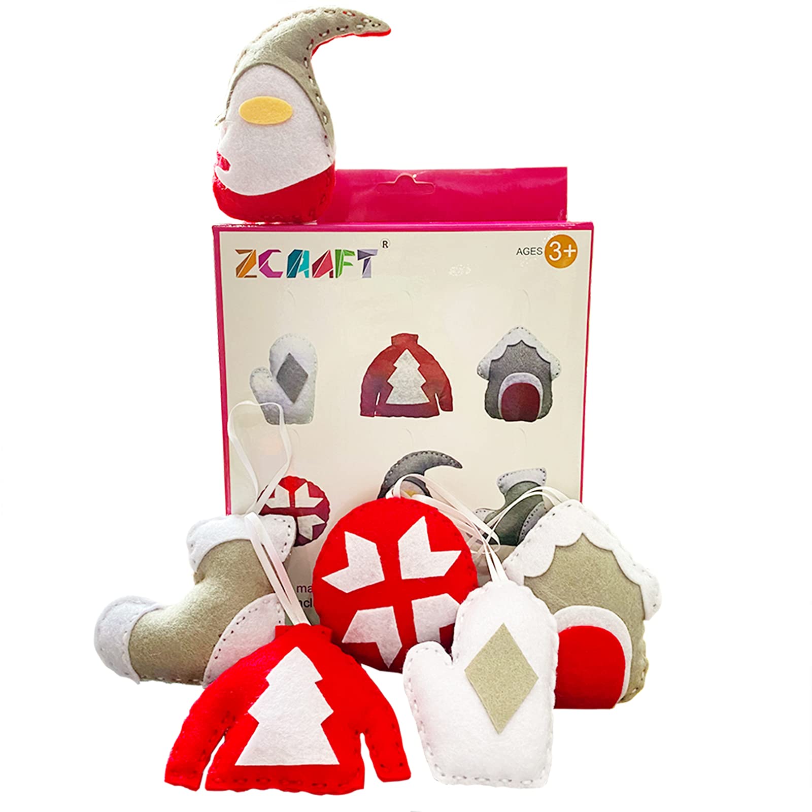 MOVEBO DIY Craft Sewing Kits for Christmas,Christmas Ornaments DIY Craft Kits for Kids (Christmas Ornaments DIY 1)