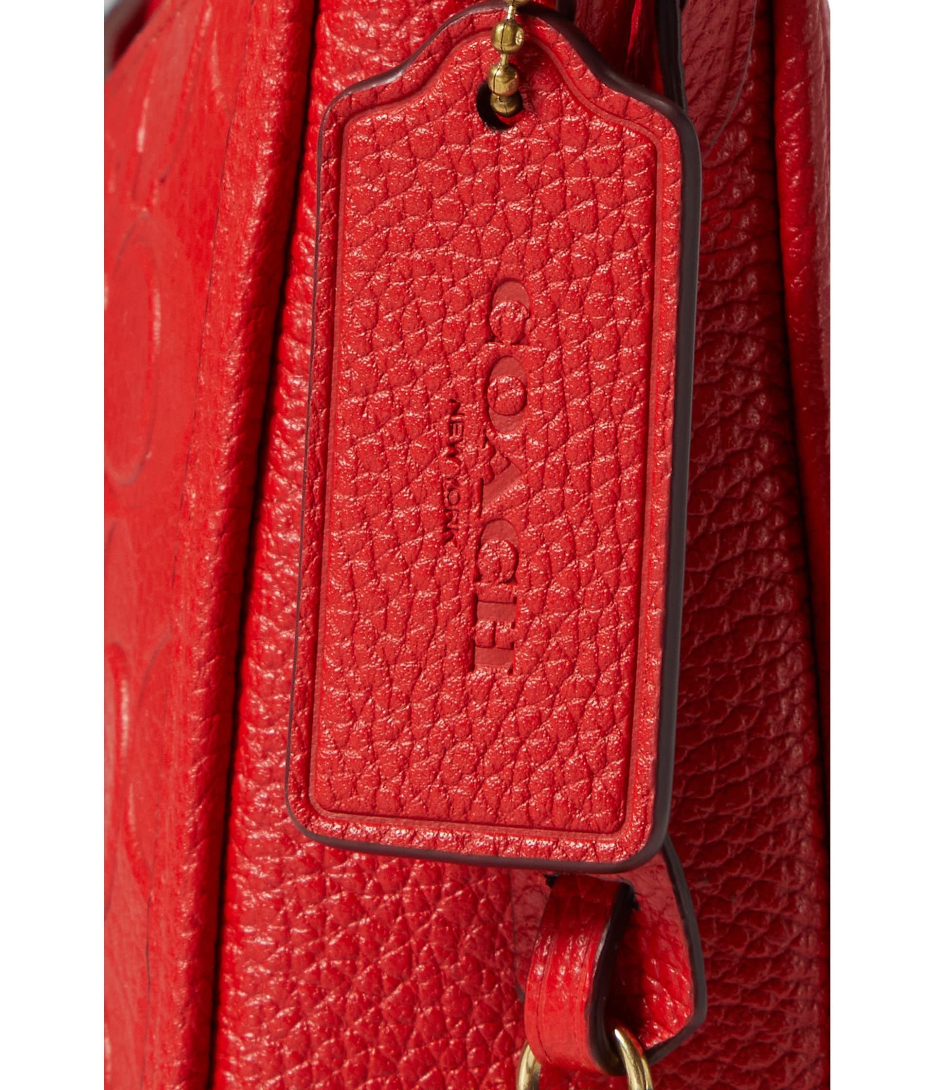 Coach Signature Leather Chaise Crossbody 19 Sport Red One Size