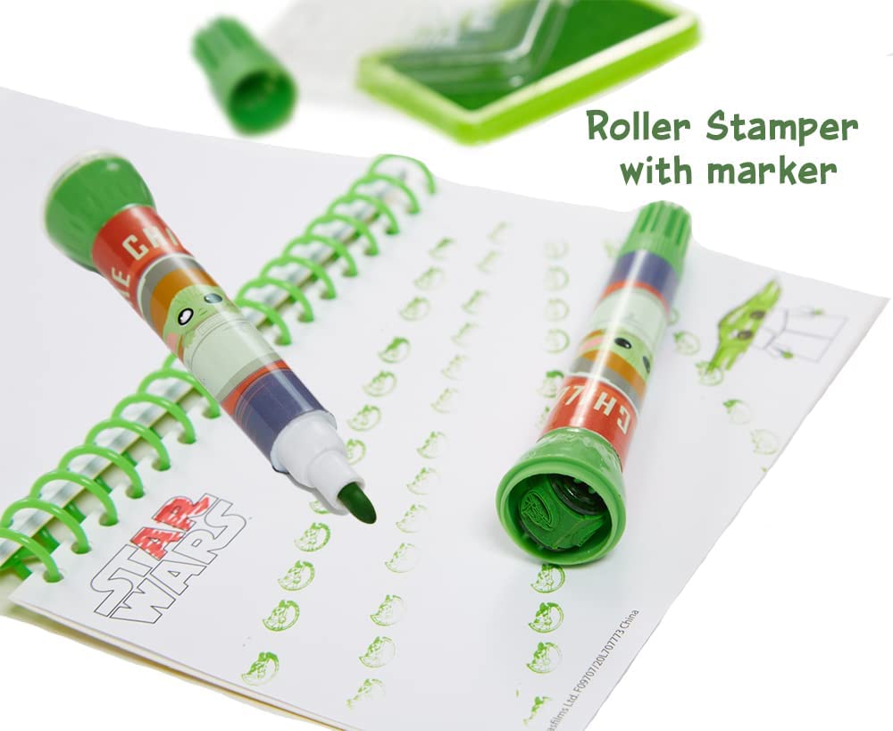 Star Wars Mandalorian Baby Yoda Coloring & Sticker Activity Set for Kids with Travel Carrying Case