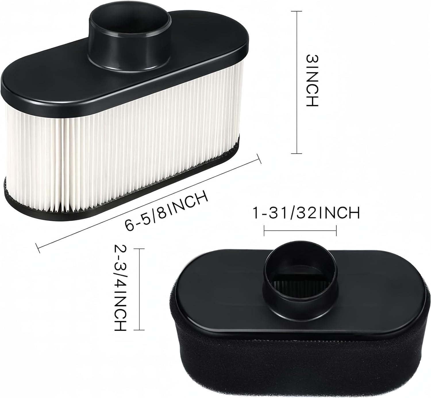 DEEG 7 Pack 11013-0726 Air Filter 11013-7047 11013-0752 with Pre Filter Compatible with 4 Cycle Engine Lawn Mower Kawasaki FR691V FS481V FS541V FS651V FS691V