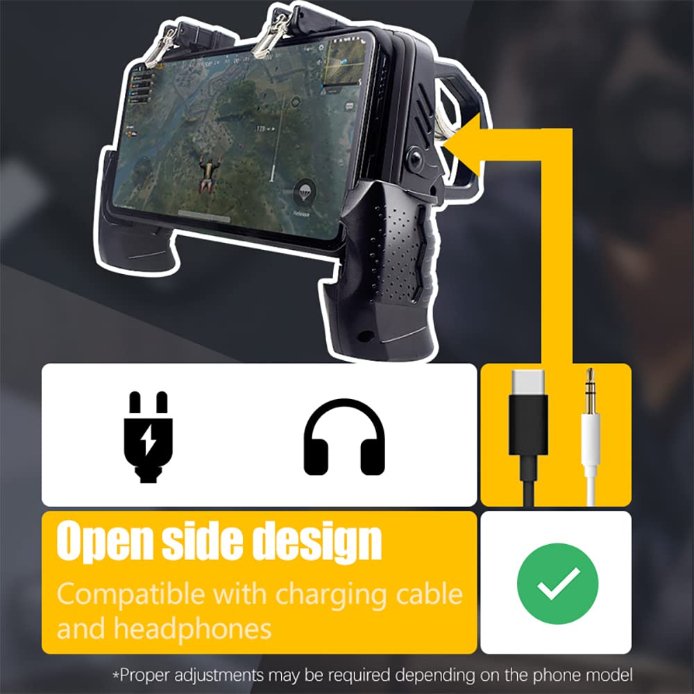 Data Frog Mobile Game Controller for PUBG Gamepad L1 R1 Aim and Shoot Trigger Joystick Remote Grip For 4.7-6.5" iPhone/Android