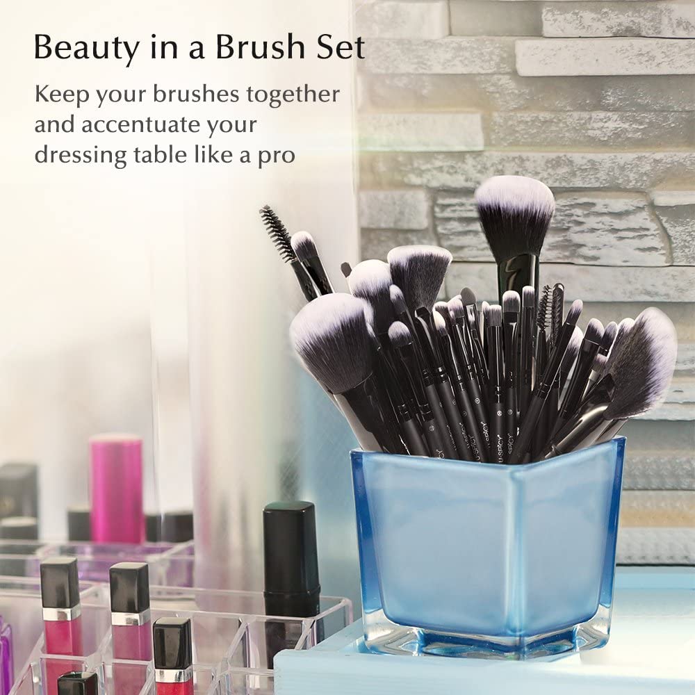 Makeup Brushes, 32 Pcs Premium Synthetic Professional Makeup Brushe Set Essential Cosmetics With Case, Face Eye Shadow Eyeliner Foundation Blush Lip Powder Liquid Cream Blending Brush-Black